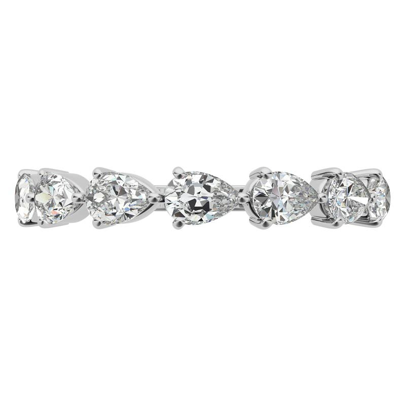 7-Stone 4x2.5mm Pear Lab Grown Diamond Stackable Band - stack172 ...